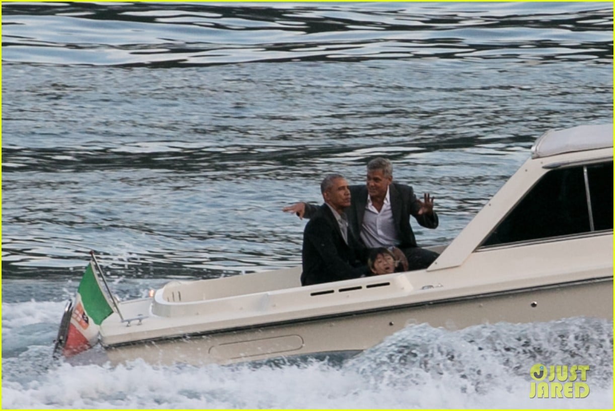 George Clooney & Barack Obama Hang Out Together in Italy!: Photo ...