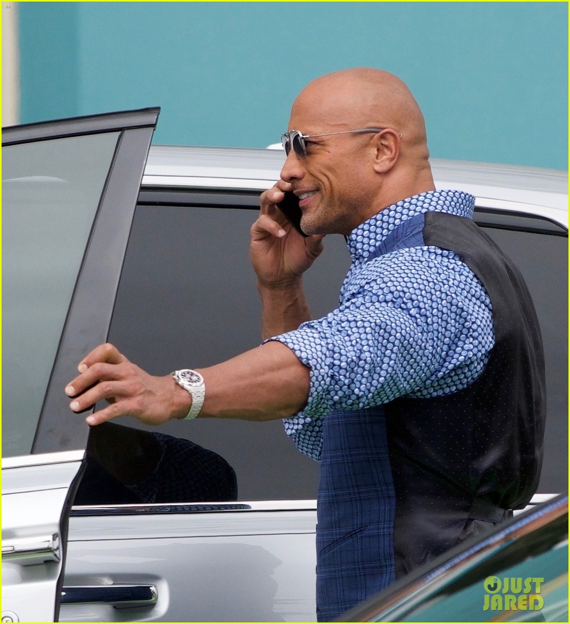 Dwayne Johnson Looks Sharp While Filming 'Ballers' in Santa Monica ...