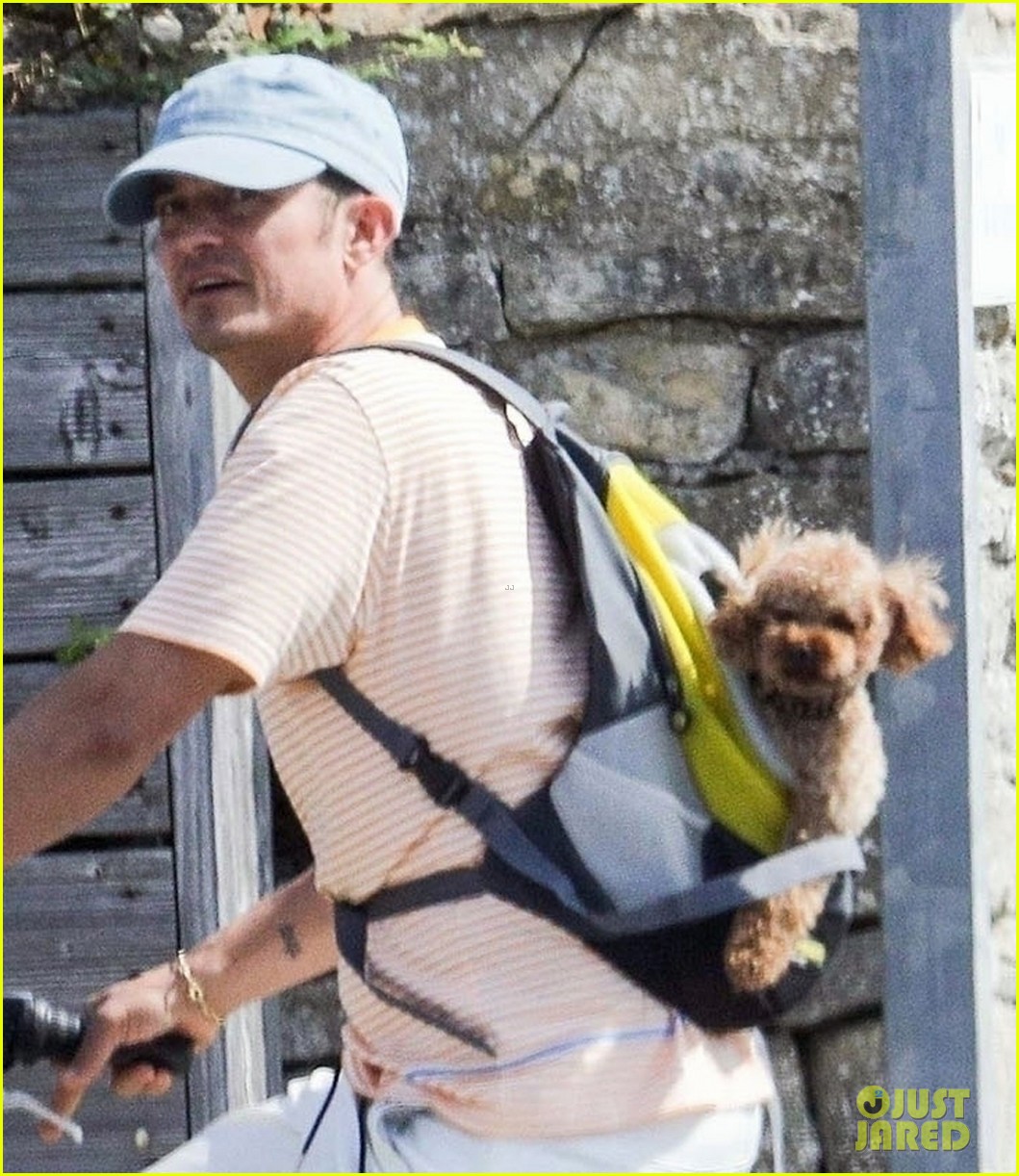 Katy Perry & Orlando Bloom Bring Their Dogs on a Bike Ride in France ...