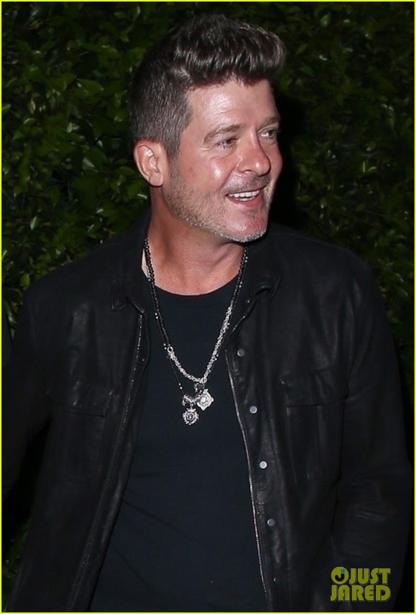 Robin Thicke & April Love Geary Step Out for Date Night in Santa Monica ...