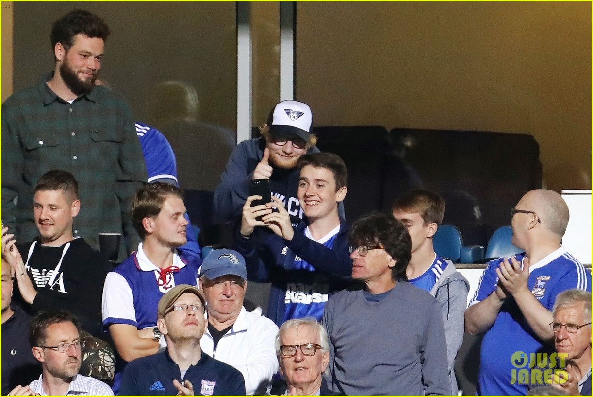 Ed Sheeran Hangs With Pals While Cheering On Ipswich Town at Football ...