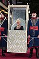 Helen Mirren Gets Carried In On a Cart for 'Catherine the Great ...