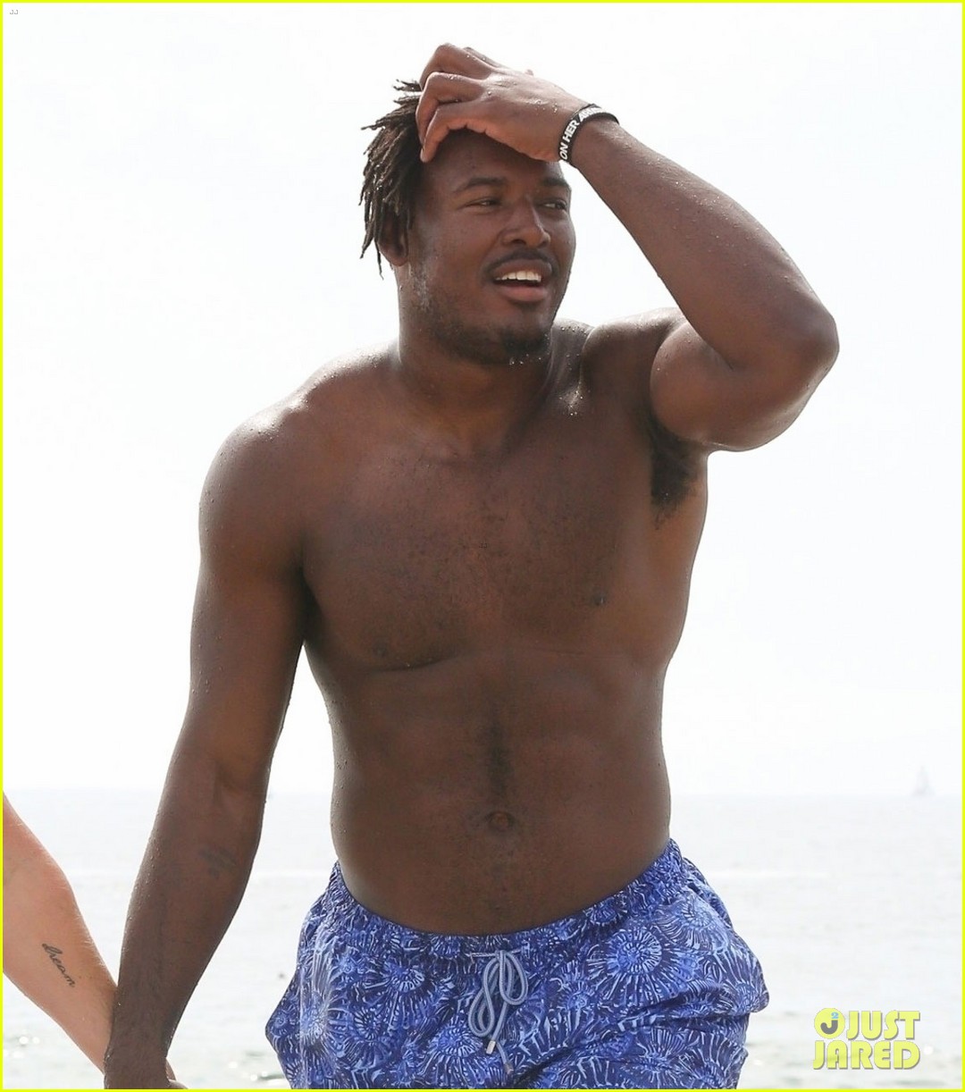 NFL Player Ryan Russell Hits the Beach with Boyfriend Corey O'Brien ...