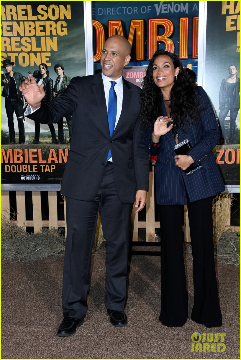 Cory Booker Happily Supports Rosario Dawson at 'Zombieland: Double Tap ...