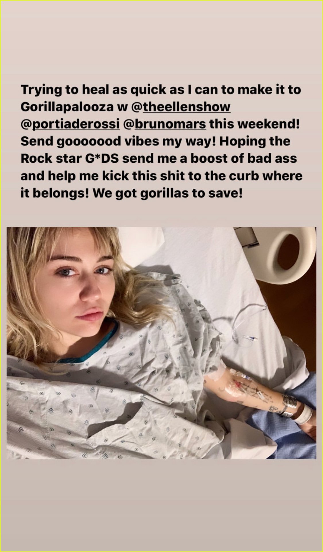 Miley Cyrus Reveals She's Been Hospitalized After Tonsillitis Diagnosis ...