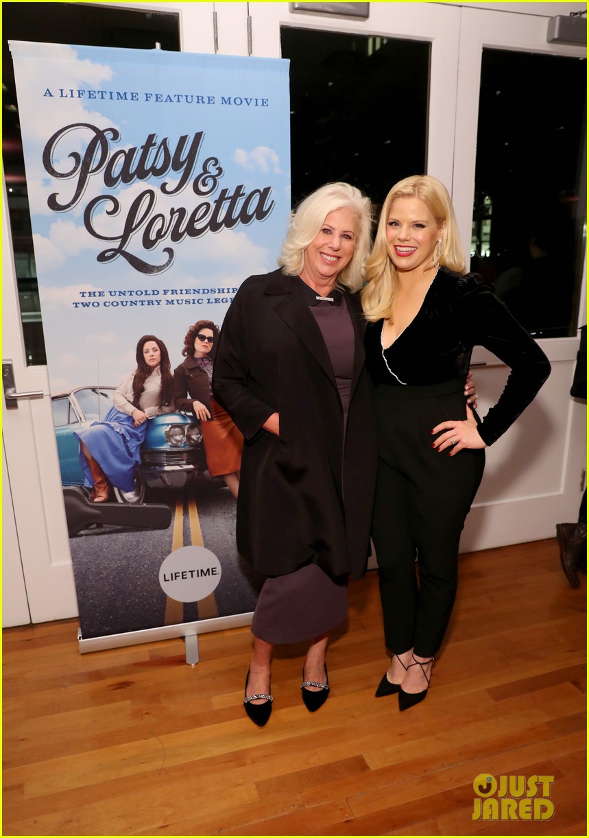 Megan Hilty & Jessie Mueller Match in Black at 'Patsy & Loretta ...
