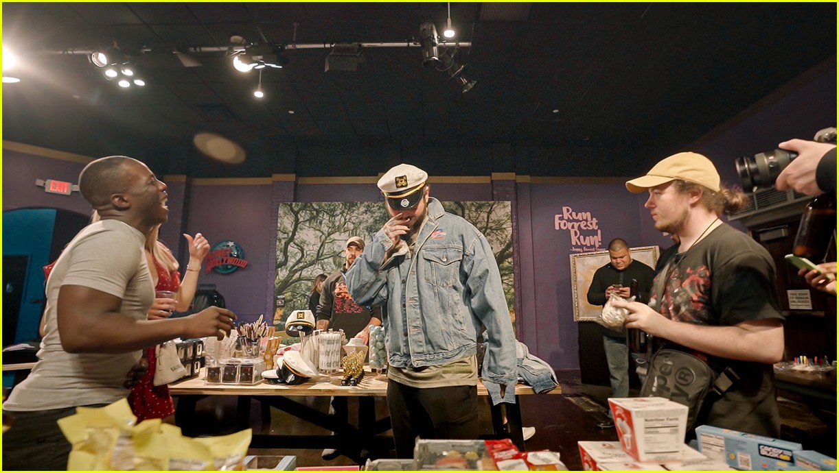 Post Malone Recreates 'Titanic' Scenes While Visiting Movietopia in ...