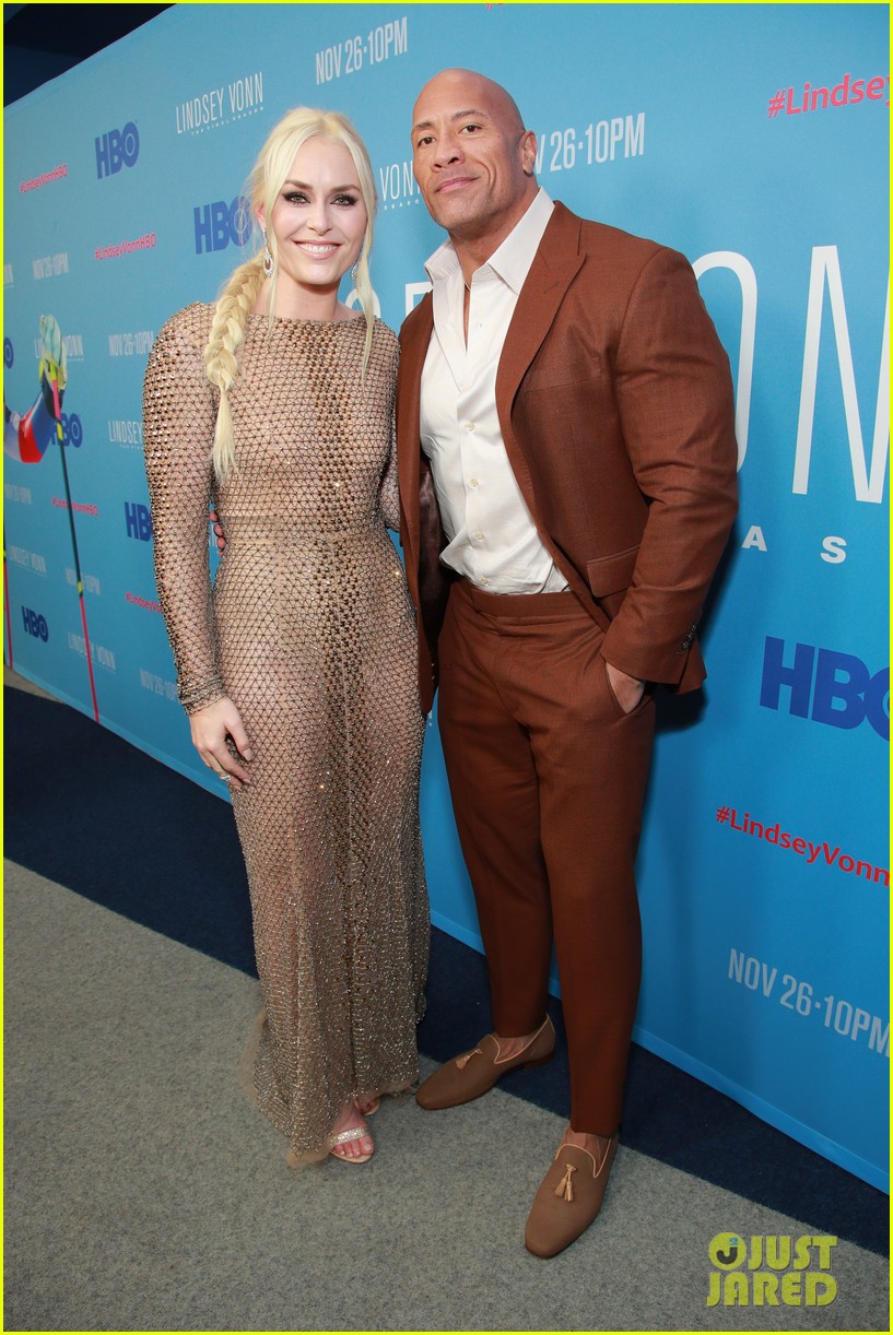 Dwayne Johnson Supports Lindsey Vonn at 'The Final Season' Premiere ...