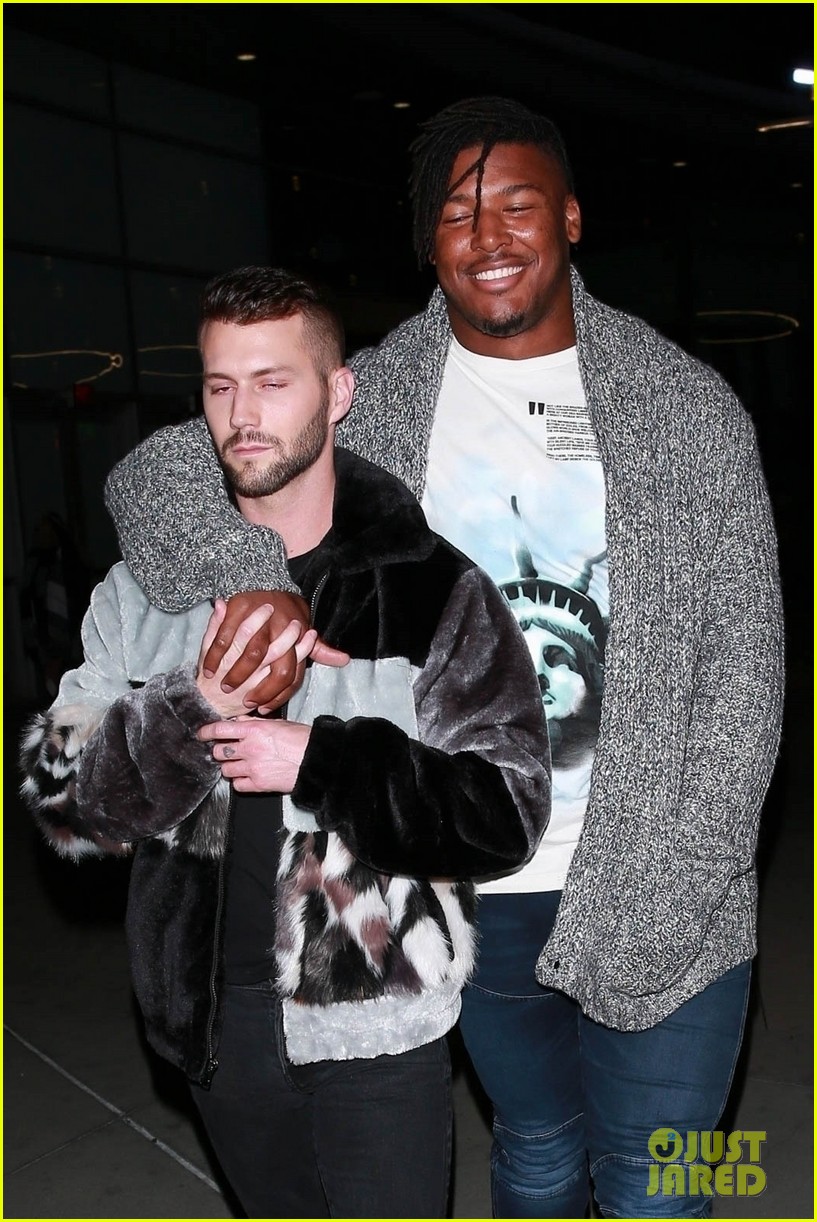 NFL Player Ryan Russell Cozies Up to Boyfriend Corey O'Brien During a ...