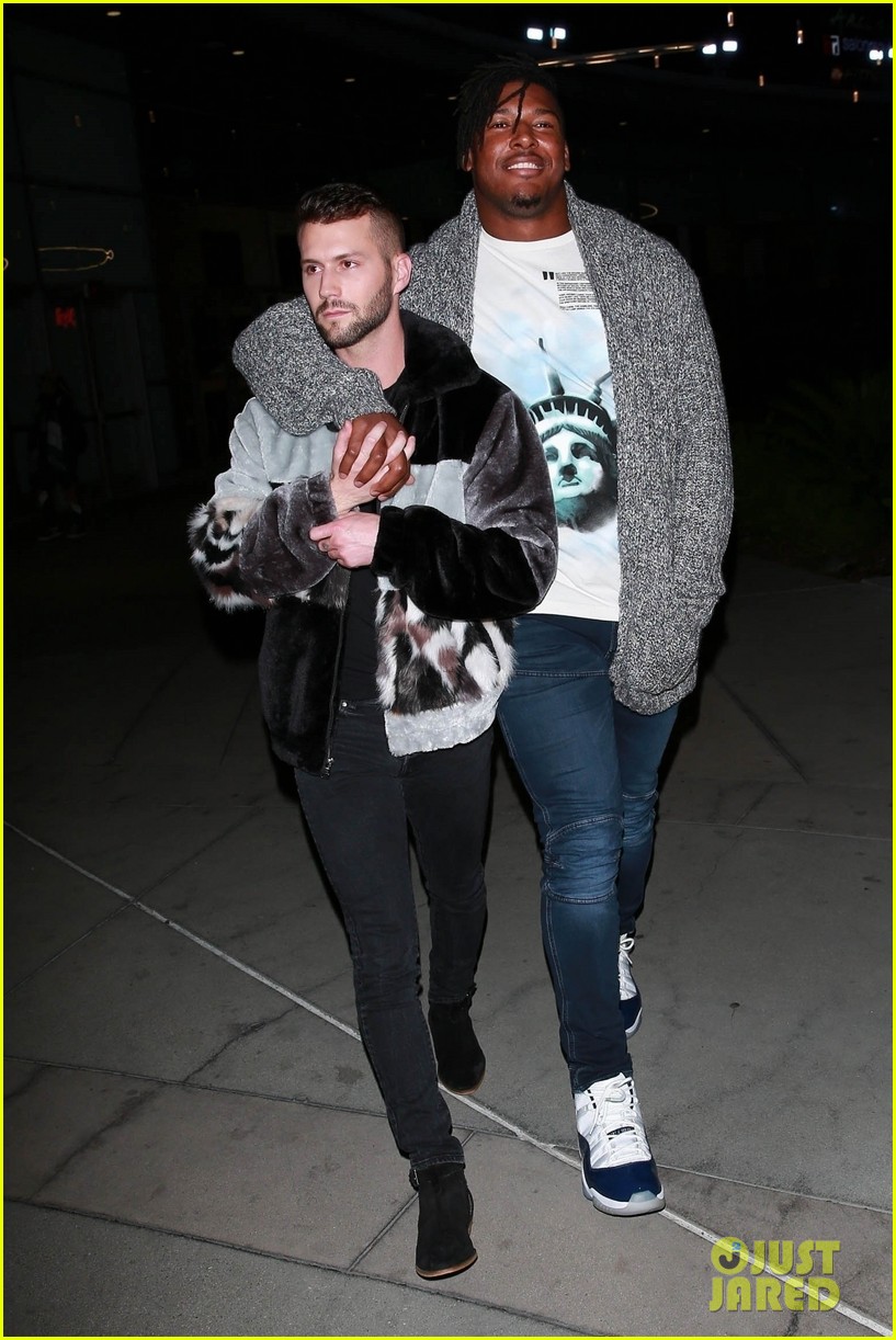 NFL Player Ryan Russell Cozies Up to Boyfriend Corey O'Brien During a ...