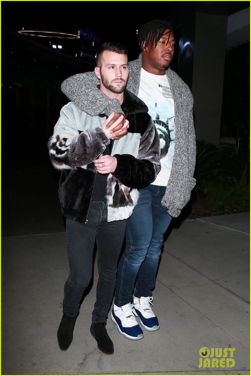 NFL Player Ryan Russell Cozies Up to Boyfriend Corey O'Brien During a ...