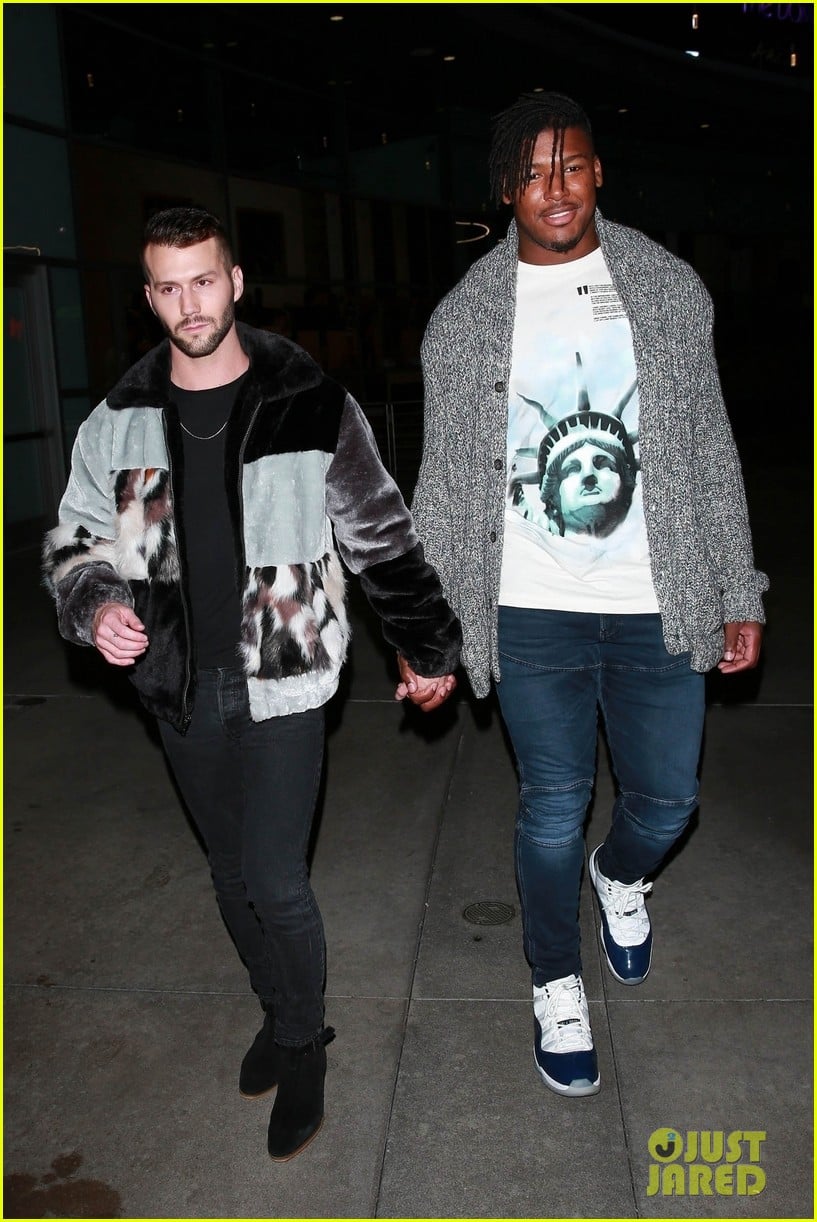 NFL Player Ryan Russell Cozies Up to Boyfriend Corey O'Brien During a ...