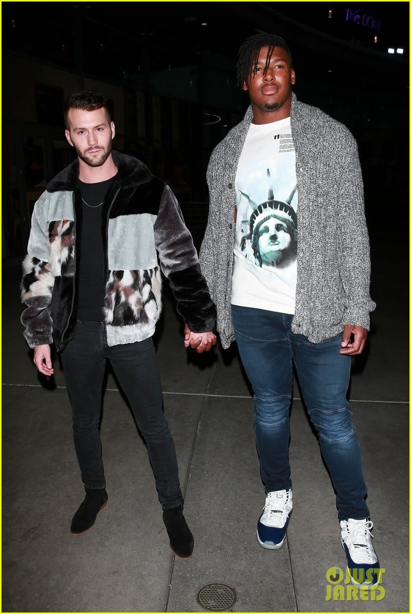 NFL Player Ryan Russell Cozies Up to Boyfriend Corey O'Brien During a ...