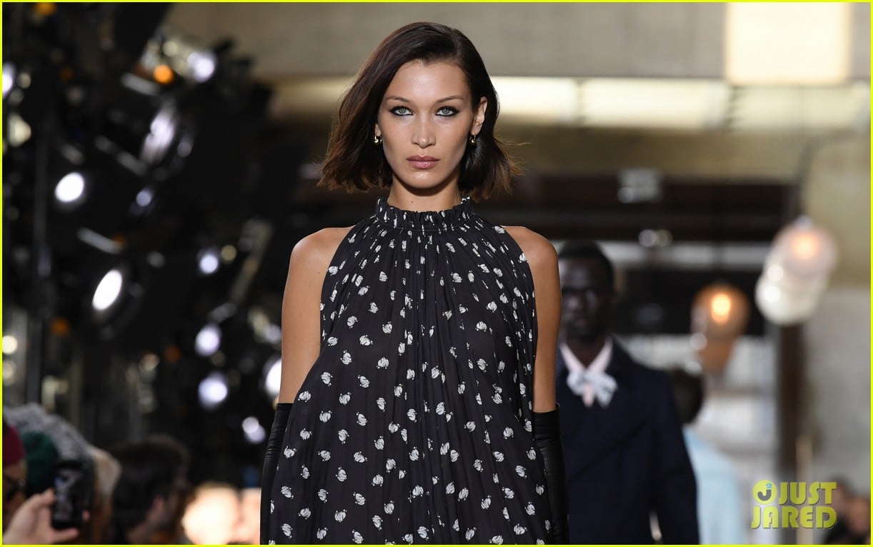 Gigi & Bella Hadid Walk the Lanvin Runway with Gabrielle Union in the ...
