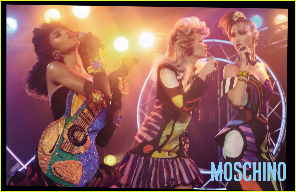 Gigi Hadid, Bella Hadid & Kaia Gerber Star in Moschino Spring/Summer ...