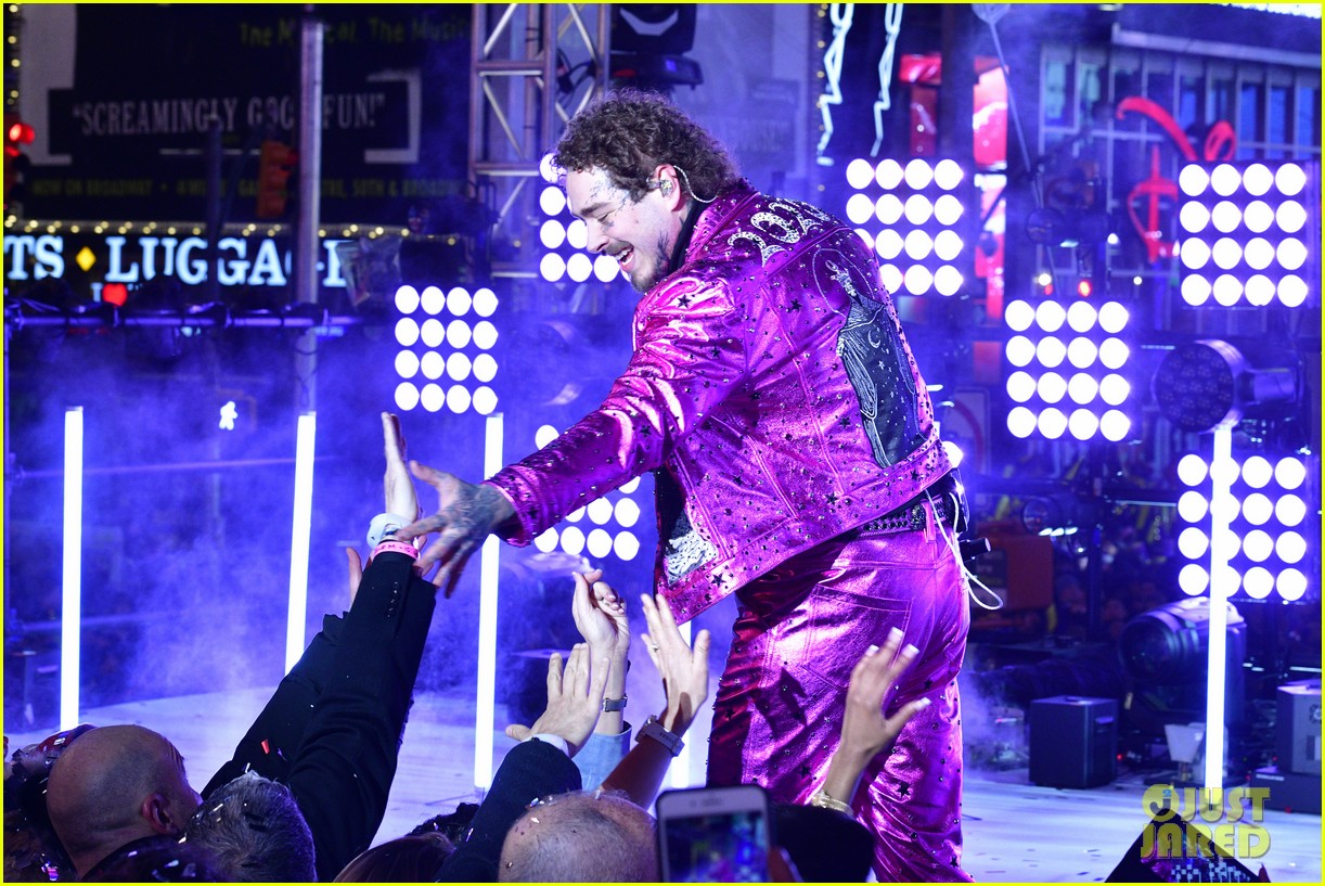 Post Malone Rings In 2020 in NYC With A Hug From BTS!: Photo 4407828 ...