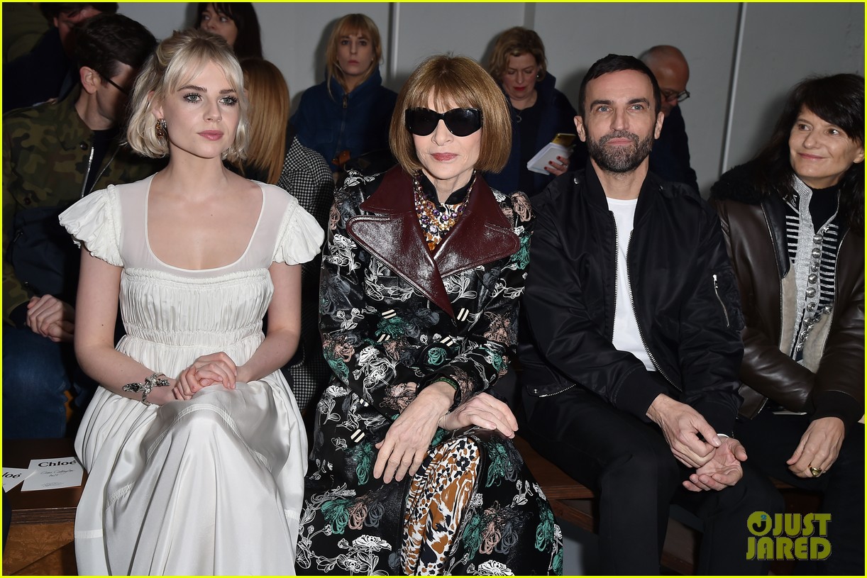 Katie Holmes, Lucy Boynton & Kate Bosworth Sit Front Row at Chloe Paris ...