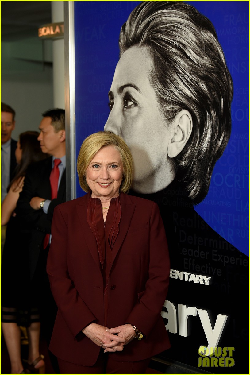 Hillary Clinton Rocks Red Suit at Hulu's 'Hillary' Premiere in NYC ...