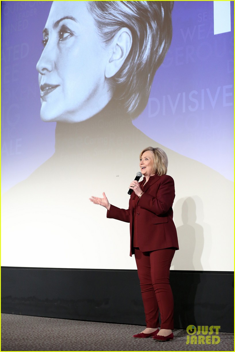 Hillary Clinton Rocks Red Suit at Hulu's 'Hillary' Premiere in NYC ...