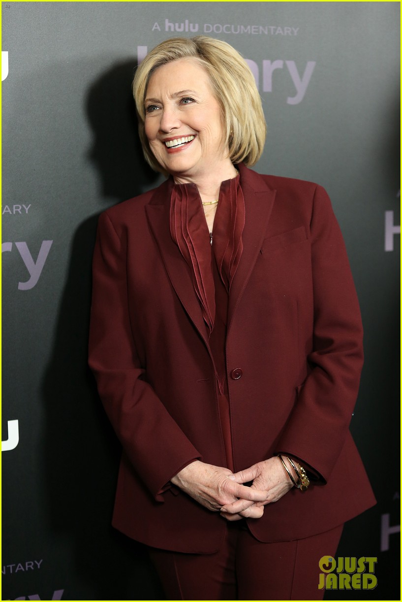 Hillary Clinton Rocks Red Suit at Hulu's 'Hillary' Premiere in NYC ...