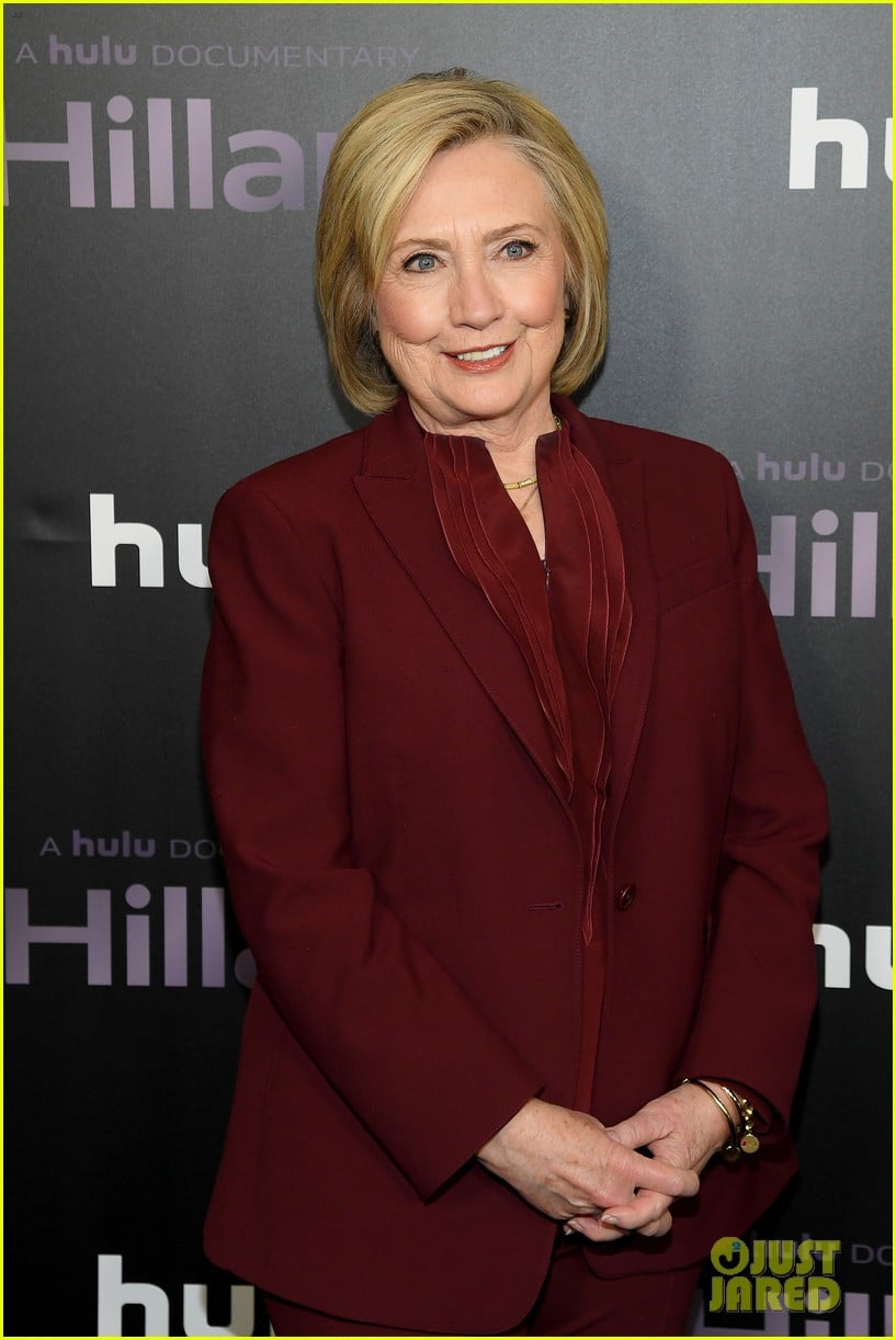 Hillary Clinton Rocks Red Suit at Hulu's 'Hillary' Premiere in NYC ...