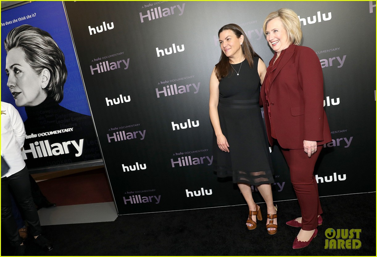 Hillary Clinton Rocks Red Suit at Hulu's 'Hillary' Premiere in NYC ...