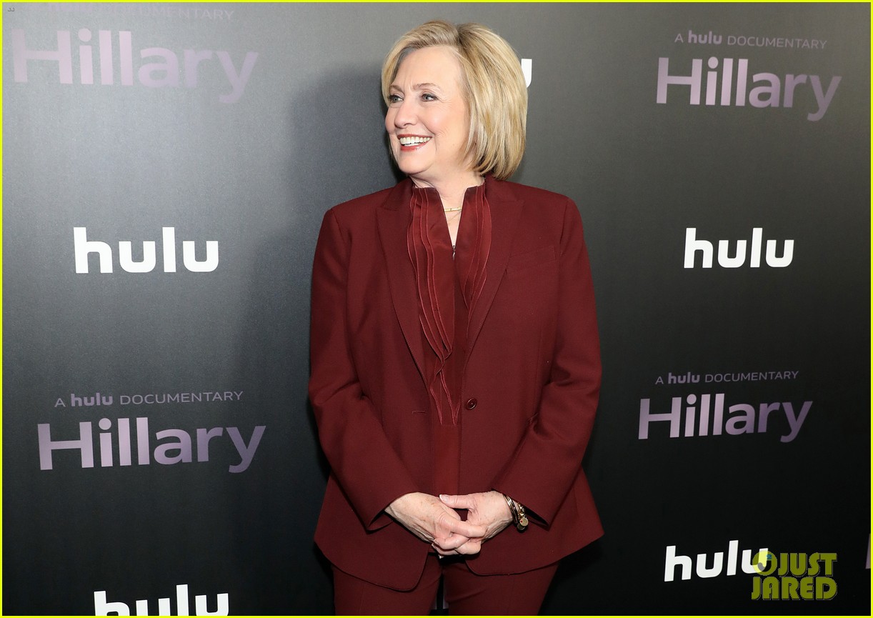 Hillary Clinton Rocks Red Suit at Hulu's 'Hillary' Premiere in NYC ...