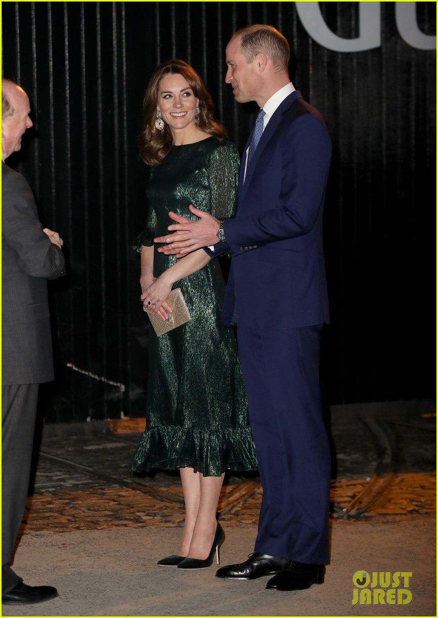 Duchess Kate Middleton Shines in Glittery Green Dress For Irish Dinner ...