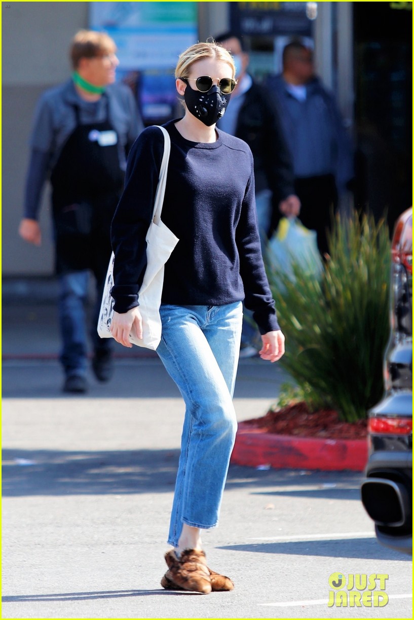 Emma Roberts Stocks Up on Paper Products During Grocery Run: Photo ...