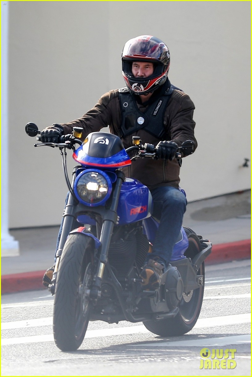 Keanu Reeves Takes a Ride Down Sunset Boulevard in His Motorcycle ...
