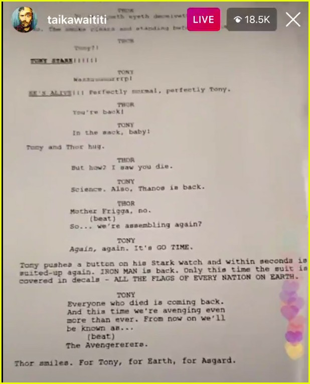 Taika Waititi Jokes That Tony Stark Is Alive & Returning for 'Thor 4 ...