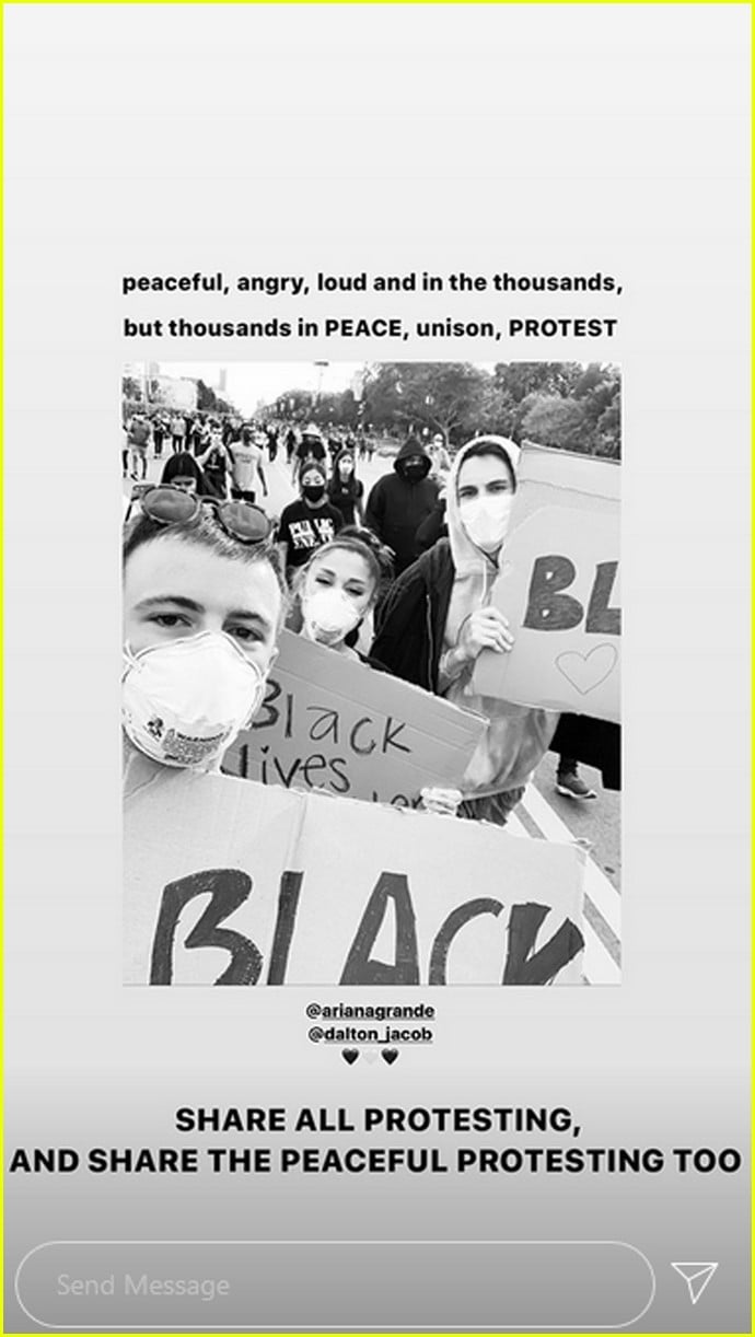 Ariana Grande Joins George Floyd Protests With Boyfriend Dalton Gomez ...