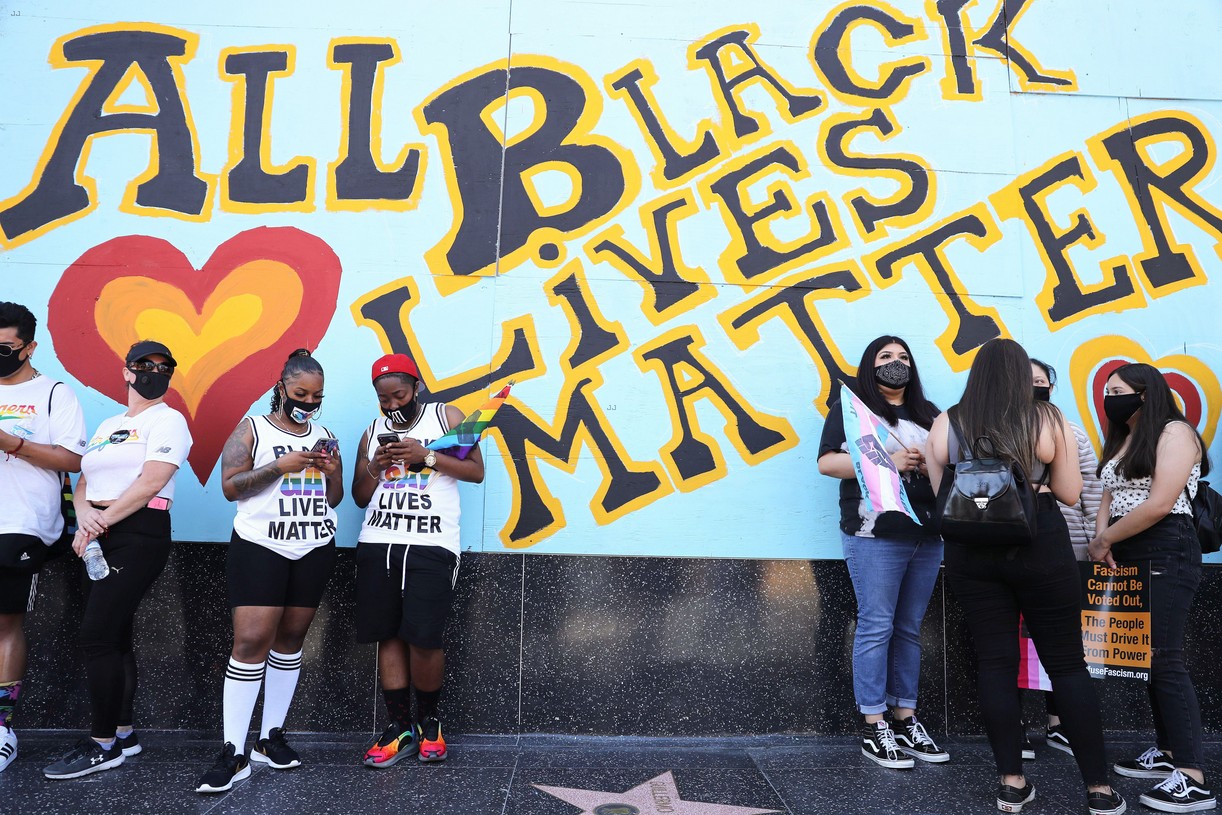 'All Black Lives Matter' Painted on Hollywood & Highland Streets In ...