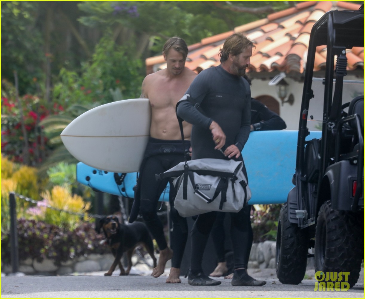 Joel Kinnaman Goes Shirtless for Afternoon of Surfing with Gerard ...