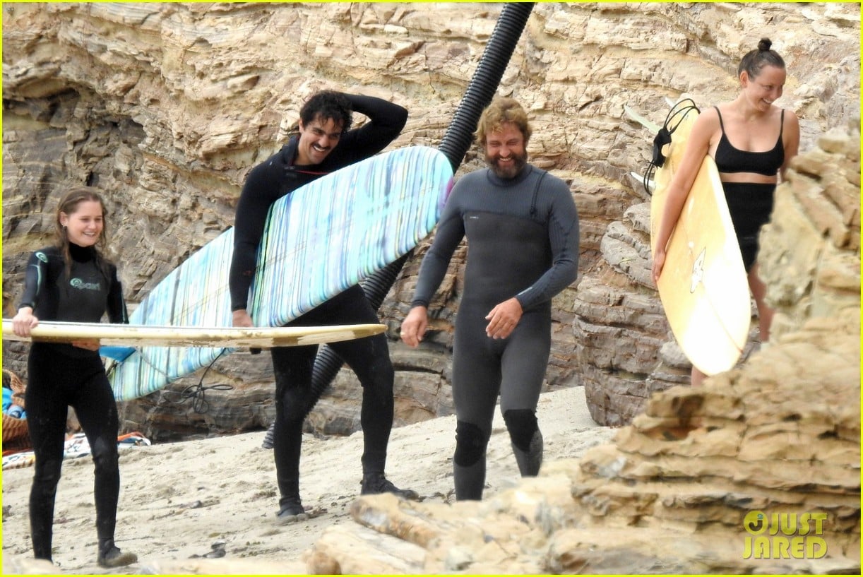 Gerard Butler Puts On His Skintight Wetsuit for a Day of Surfing: Photo ...