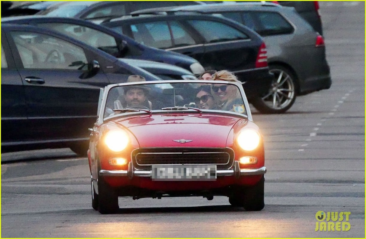 Lily James Piled Into a Two-Seat Car with Some Celeb Friends!: Photo ...