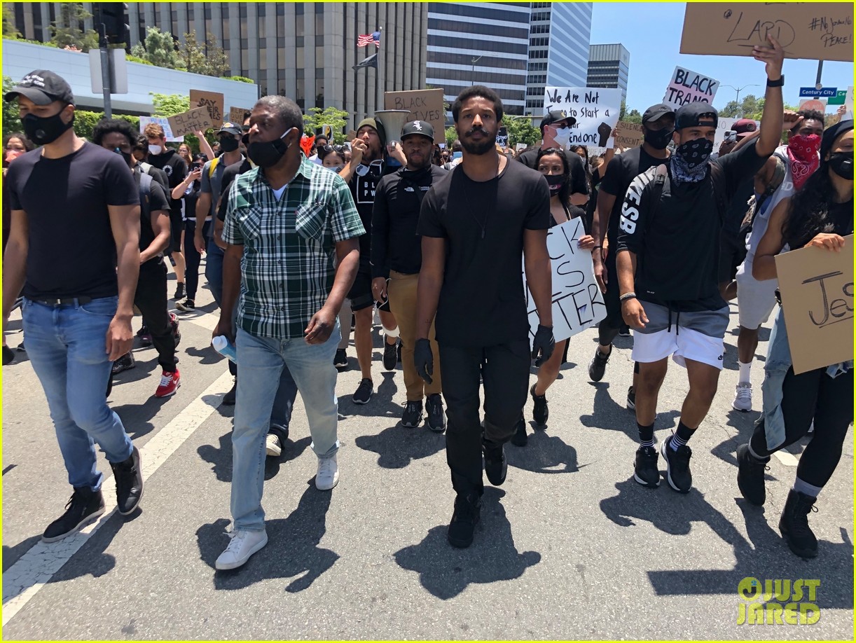 Michael B. Jordan Marches in Black Lives Matter Protest in Beverly ...