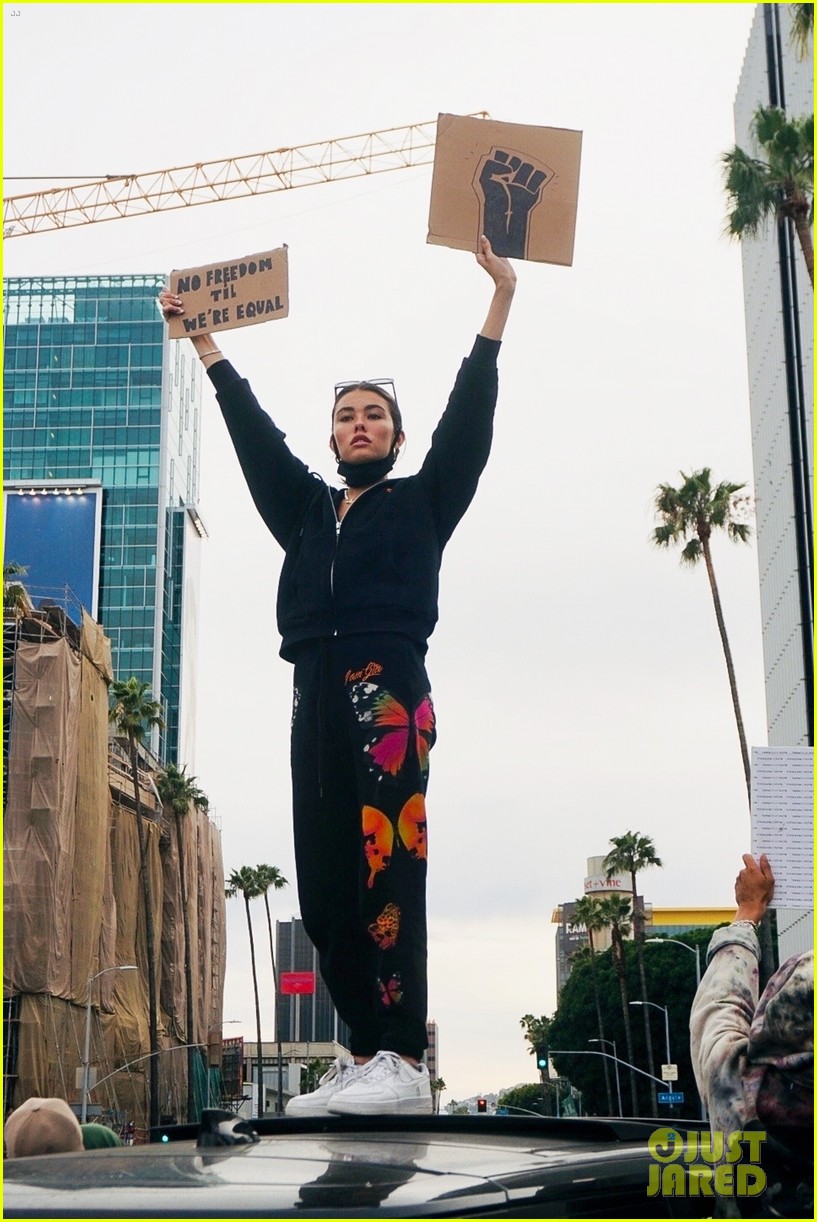 Madison Beer Holds Up Signs While Attending George Floyd Protests ...