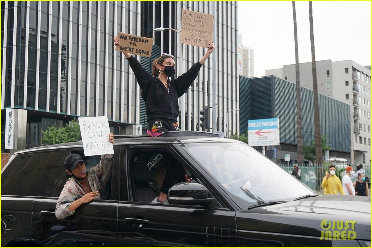 Madison Beer Holds Up Signs While Attending George Floyd Protests ...