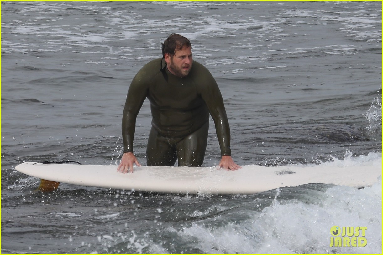 Jonah Hill Gets In an Early Morning Surf Session in His Wetsuit: Photo ...