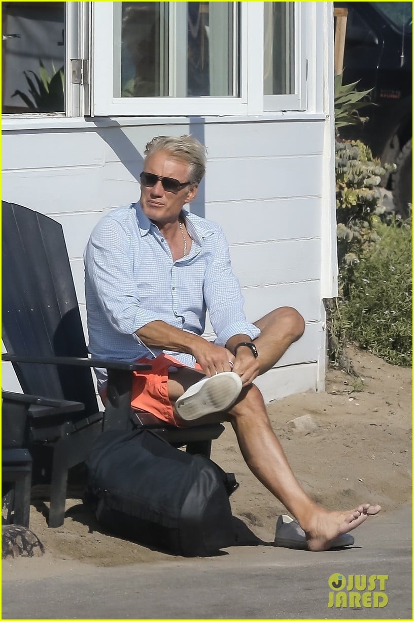 Dolph Lundgren, 62, Hits the Beach with His Fiancee Emma Krokdal, 24 ...