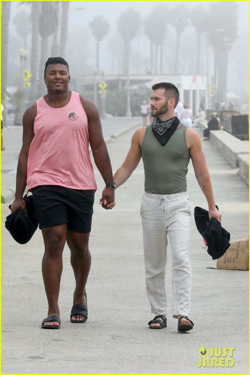 NFL Player Ryan Russell Flaunts PDA with Boyfriend Corey O'Brien During ...