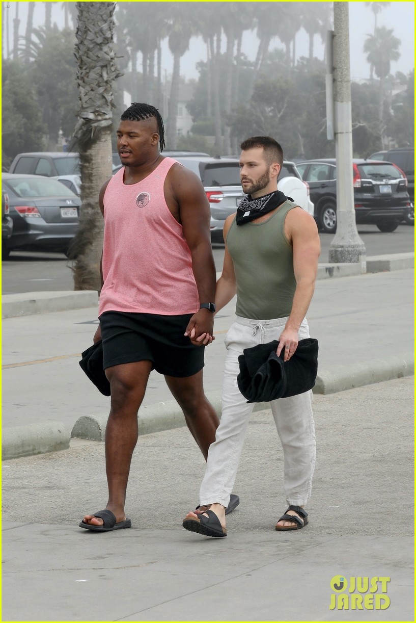 NFL Player Ryan Russell Flaunts PDA with Boyfriend Corey O'Brien During ...