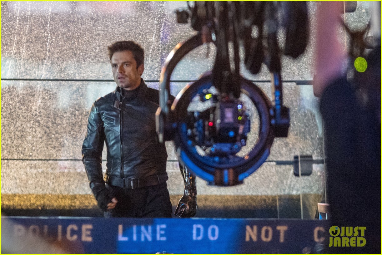 Sebastian Stan Masks Up In Between Takes on 'Falcon & The Winter ...