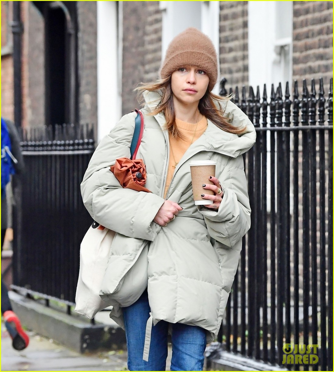 Emilia Clarke Bundles Up During a Chilly Fall Day in London: Photo ...