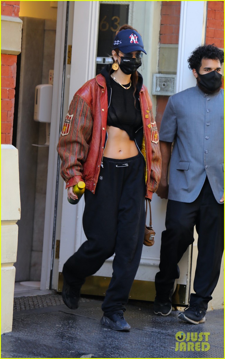 Bella Hadid Shows Off Midriff In Belly-Baring top While Out To Dinner ...