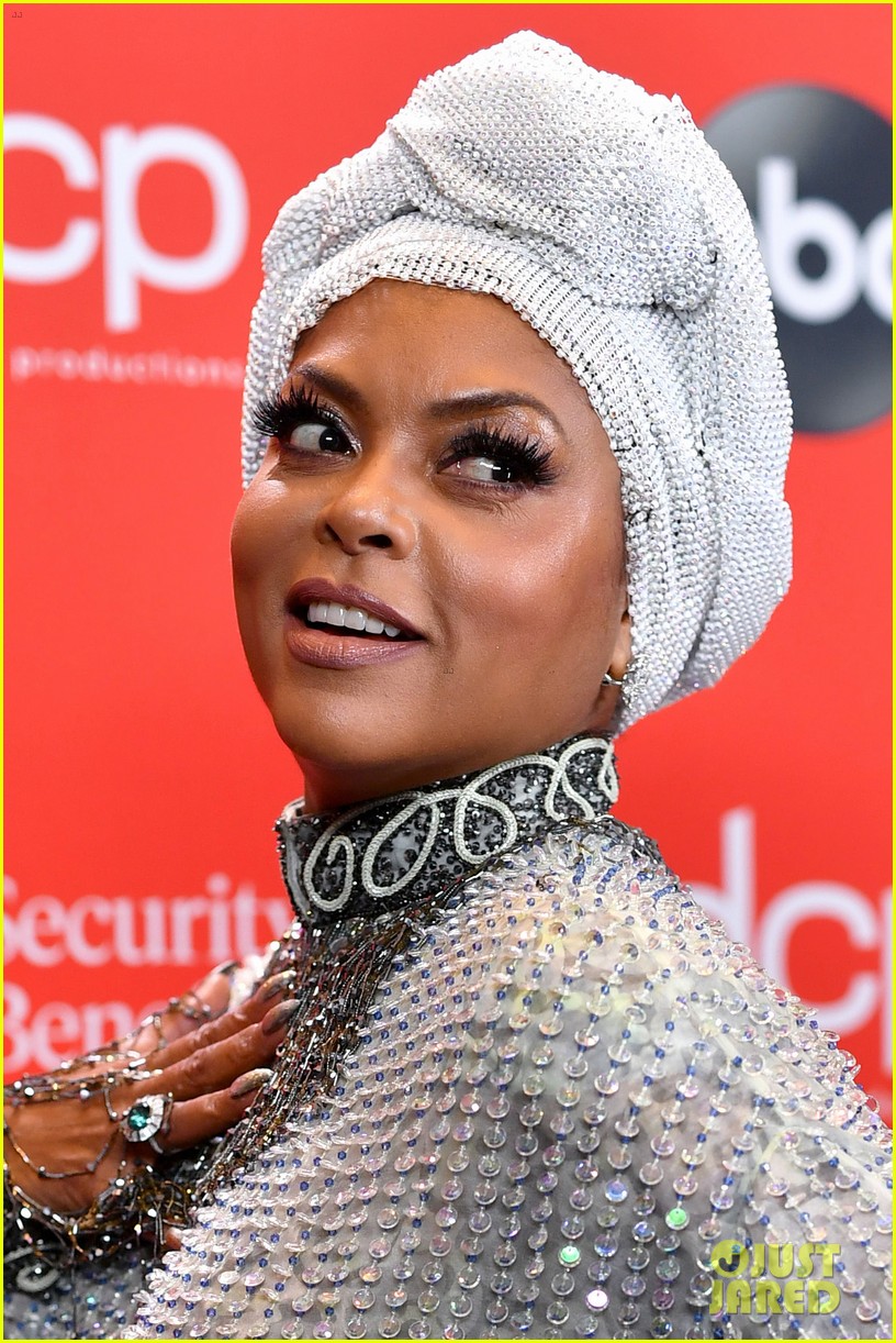 Taraji P. Henson Carries Face Shield Arriving for Hosting Duties at ...