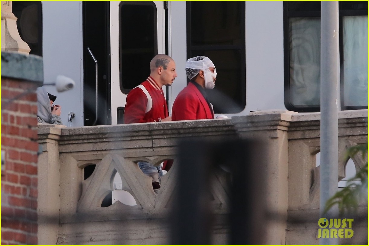 The Weeknd's Head is Covered with Bandages While Filming New Music ...