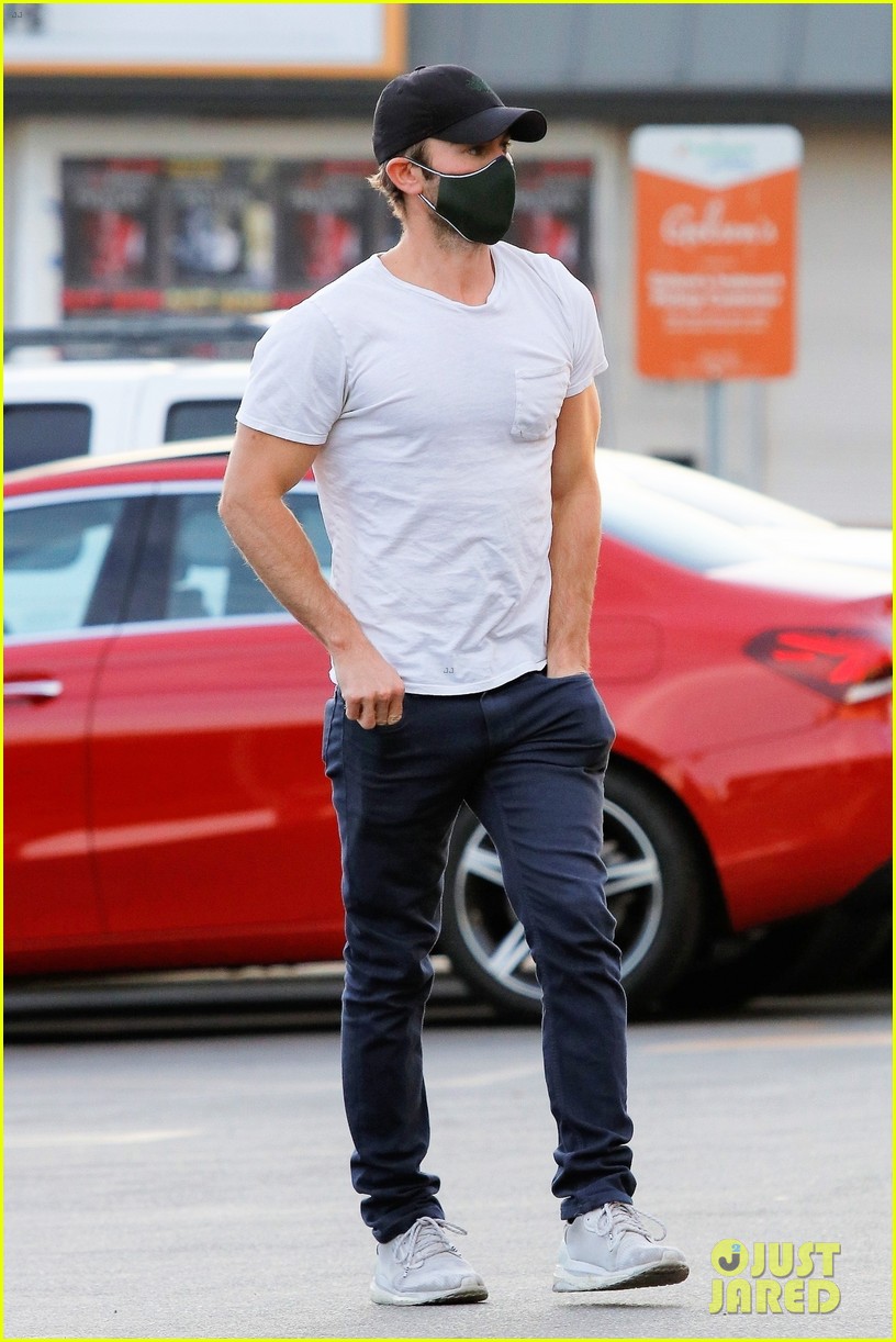 Chace Crawford Looks So Buff in His Tight White Tee While Grocery ...