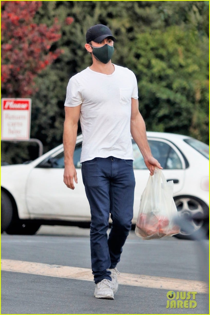 Chace Crawford Looks So Buff in His Tight White Tee While Grocery ...
